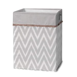 lambs & ivy urban jungle gray/white chevron storage/hamper