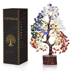 chakra tree of life - crystal tree for positive energy - seven chakra tree - 7 chakra tree, money tree, feng shui decor, chakra stones, crystals and healing stones, premium meditation accessories