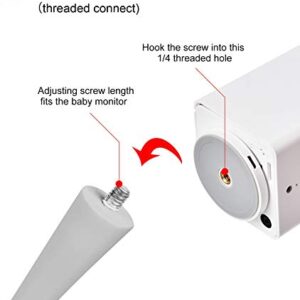 iTODOS Baby Monitor Mount Camera Shelf Compatible with Infant Optics DXR 8 & DXR-8 Pro and Most Other Baby Monitors,Universal Baby Camera Holder,Attaches to Crib Cot Shelves or Furniture (White)