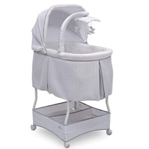 serta icomfort hands-free auto-glide bedside bassinet - portable crib features silent, smooth gliding motion that soothes baby, cameron