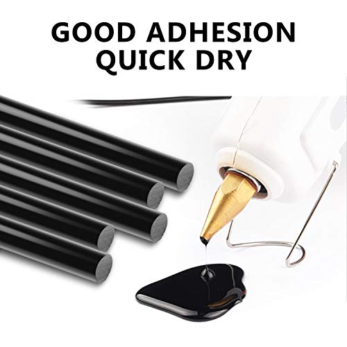 Black Hot Glue Sticks, ENPOINT 72 Pack 0.27" x 4" Hot Melt Glue Sticks Strips Melting Adhesive Purpose Glue Sticks Mini Set for Handmade Car DIY Art Craft Home Office Project Craftwork Fix & Repairs