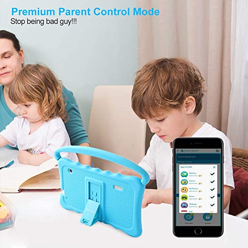 Kids Tablet 7 inch Toddler Tablet for Kids Edition Tablet with WiFi Dual Camera Children’s Tablet for Toddlers 32GB Android 10 with Parental Control Shockproof Case Google Play YouTube Netflix (Blue)