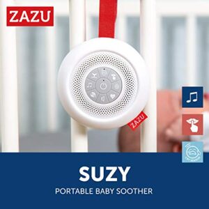 Zazu Suzy The Baby Shusher - Toddler Sleep Aid & Baby Soother | 7 Soothing Melodies Including Heartbeat and White Noise | On-The-Go Sound Machine with Cry Sensor | Variable Volume | Auto Off