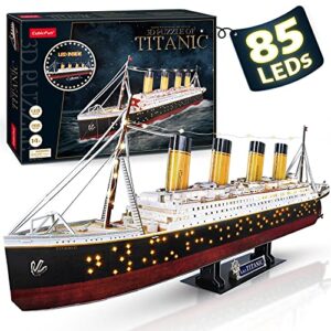 3d puzzles for adults titanic toys arts crafts for adults 36'' led gifts for men women rms model kits couples gifts, difficult watercraft cruise long distance relationships gifts desk decor