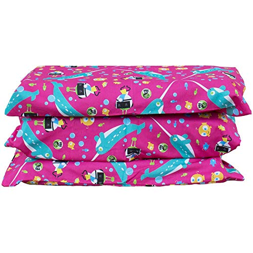 KinderMat 1.5" Thick + PBS Kids Kinderbundle - 1 Washable Cover, Special Edition - Narwhal Expedition - Regular, Sheet is 47" x 22", Great for Daycare & Family Households