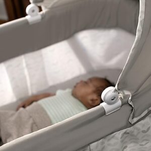 Ity by Ingenuity Snuggity Snug Bedside Baby Bassinet - Soothing Vibrations Portable Crib with Storage Basket - Nimbu