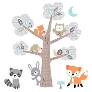 bedtime originals woodland friends wall decals, multicolor