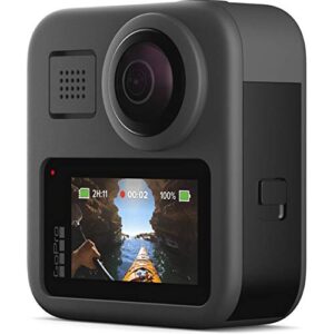 GoPro MAX 360 Action Camera with Deluxe Accessory Bundle – Includes: SanDisk Extreme 32GB microSDHC Memory Card, Rechargeable Underwater LED Light, Protective Carrying Case & Much More