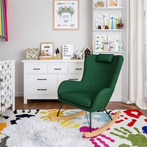 Baby Relax Cranbrook Rocker Chair with Storage Pockets, Green