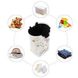 Collapsible Laundry Basket Cartoon Elephant Little Star Laundry Hamper Large Cloth Hamper Laundry Organizer Holder with Handle