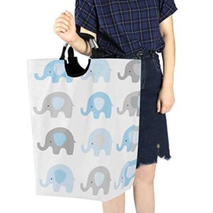 Blueangle Cute Elephant Laundry Hamper Waterproof Hamper Foldable Laundry Basket for Storage(12.6"x 11"x 22.7")