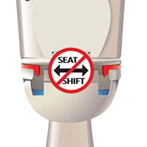 Compac Home Safe -T- Bumpers - Toilet Seat Stabilizers, Keeps Children, Elderly, Disabled Safe from Slipping Off Shaking, Moving or Wobbly Toilet Seat, White, 2 Count