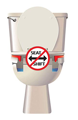 Compac Home Safe -T- Bumpers - Toilet Seat Stabilizers, Keeps Children, Elderly, Disabled Safe from Slipping Off Shaking, Moving or Wobbly Toilet Seat, White, 2 Count