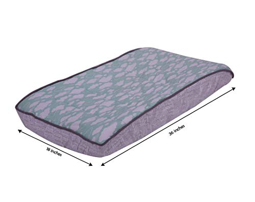 Bacati Clouds in The City Clouds Quilted Changing Pad Cover, Mint/Grey