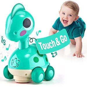 baby toys 6 to 12 months touch & go musical light infant toys baby crawling toys 6 month old baby toys 12-18 months, tummy time toys for 1 year old boy gifts girl toy, baby toddler easter toys age 1-2