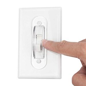 Lisol Wall Switch Guards Plate Covers Child Safety Security Home Decor (2 Pack), Clear - Keeps Light Switch ON Or Off Prevent Accidental Device Turn On or Off