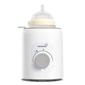 bottle warmer, grownsy 6-in-1 fast baby milk warmer for breastmilk or formula, accurate temperature control, with defrost, sterili-zing, keep, heat baby food jars function