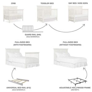 Sweetpea Baby Red Wood 4-in-1 Convertible Crib in Weathered White, Greenguard Gold Certified