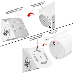 2 Pack Adjustable Angle Wall Mount Bracket for Motorola Baby Monitor, Samsung, Babysense, HelloBaby, VAVA, Infant Optics DXR-8,Arlo and Most Universal Monitors Camera, Aluminum Alloy Material