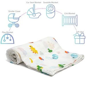 Baby Swaddle Blanket Neutral Muslin Swaddle Blankets Ultra Soft Silky Baby Blankets Unisex Pure 100% Cotton Baby Receiving Blankets and Baby Boy Blankets and Baby Girl Blanket 41” x 41” Set of 3