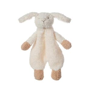 apricot lamb stuffed animals security blanket white bunny rabbit infant nursery character blanket luxury snuggler plush(white bunny, 10 inches)