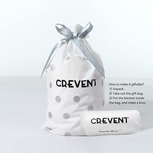 CREVENT 30''X40'' Cute Cozy Fluffy Warm Baby Blanket for Boys Infants Toddlers' Bedding Crib Cot Stroller, Baby Shower Birthday Newborn's Gift - Grey Cloud