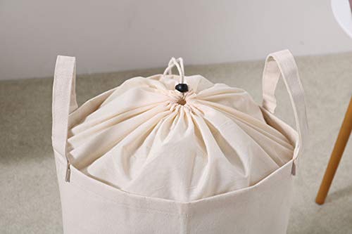 LifeCustomize Large Laundry Basket Hamper French Bulldog Collapsible Drawstring Round Clothing Storage Baskets Nursery Baby Toy Organizer