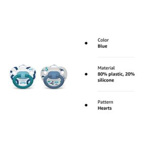 NUK Orthodontic Pacifiers, Blue, 18-36 Months, Pack of 2