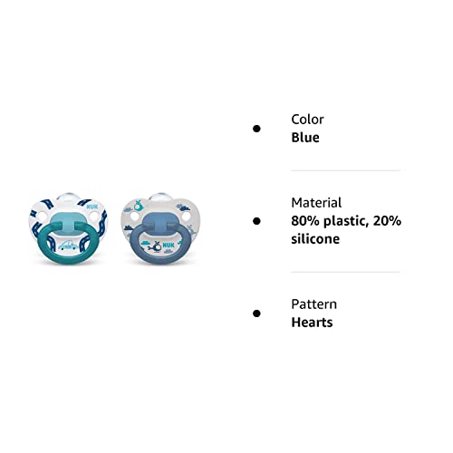 NUK Orthodontic Pacifiers, Blue, 18-36 Months, Pack of 2