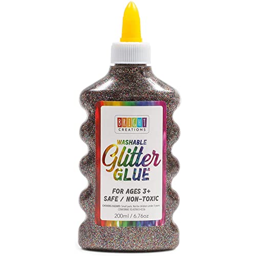 Glue with Glitter for Arts and Crafts, 8 Colors (6.76 Oz, 8 Pack)