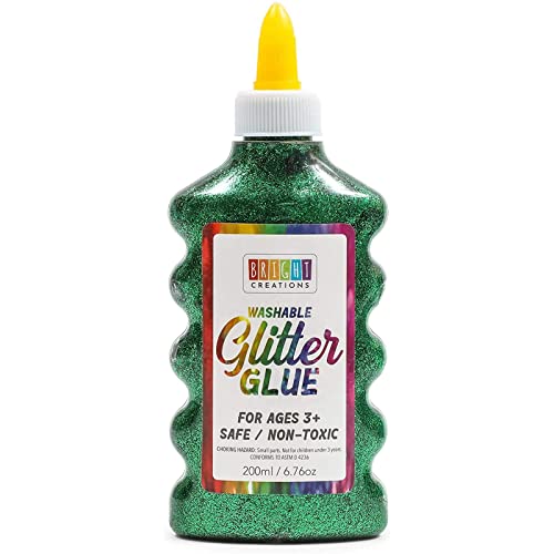 Glue with Glitter for Arts and Crafts, 8 Colors (6.76 Oz, 8 Pack)