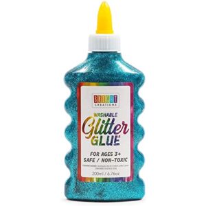 Glue with Glitter for Arts and Crafts, 8 Colors (6.76 Oz, 8 Pack)