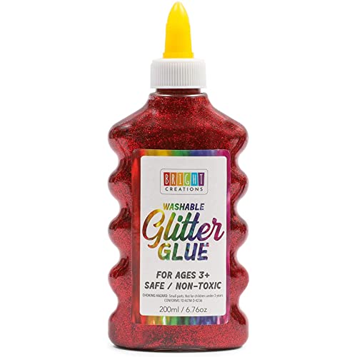 Glue with Glitter for Arts and Crafts, 8 Colors (6.76 Oz, 8 Pack)