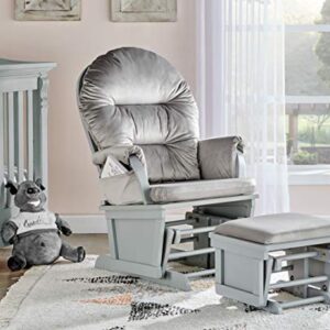 Suite Bebe Madison Glider Rocker and Ottoman, Grey and Light Grey