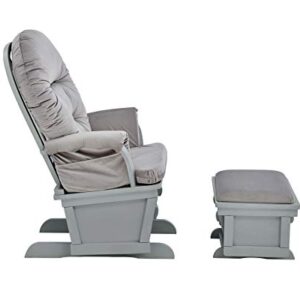 Suite Bebe Madison Glider Rocker and Ottoman, Grey and Light Grey