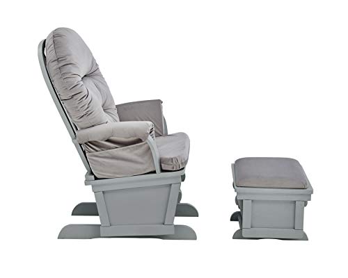 Suite Bebe Madison Glider Rocker and Ottoman, Grey and Light Grey