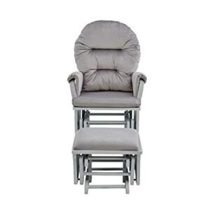 Suite Bebe Madison Glider Rocker and Ottoman, Grey and Light Grey