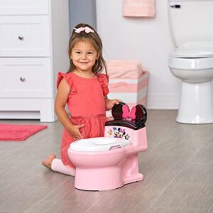 The First Years Disney Minnie Mouse Potty Training Toilet and Toddler Toilet Seat - Toilet Training Potty with Fun Flushing and Cheering Sounds