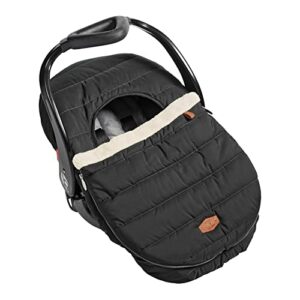 jj cole infant car seat cover, winter resistant stroller and baby carrier cover, black