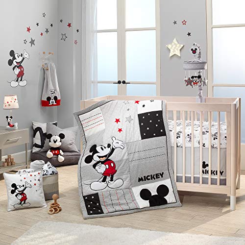 Lambs & Ivy Disney Baby Magical Mickey Mouse Musical Baby Crib Mobile - Gray