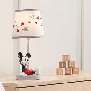 Lambs & Ivy Disney Baby Magical Mickey Mouse Lamp with Shade and Bulb - Gray