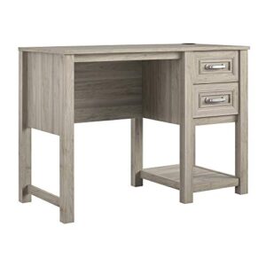 little seeds sierra ridge levi single pedestal kids, walnut desk