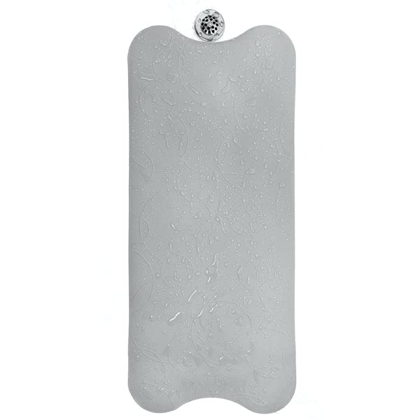 Ubbi Cushioned Non-Slip Bath Mat for Baby, Powerful Suction Cups, Baby Bathtub Time Essentials, Gray