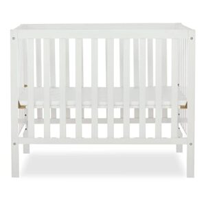 Dream On Me Edgewood 4-In-1 Convertible Mini Crib In White, JPMA Certified, Non-Toxic Finish, New Zealand Pinewood, With 3 Mattress Height Settings, Included 1" Mattress Pad