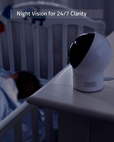 Add-on Baby Camera Unit, Baby Monitor Camera, eufy Security Video Baby Monitor, 720p HD Resolution, Ideal for New Moms, Easy to Pair, Night Vision, Long-Lasting Battery (Renewed)