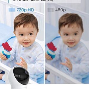 Add-on Baby Camera Unit, Baby Monitor Camera, eufy Security Video Baby Monitor, 720p HD Resolution, Ideal for New Moms, Easy to Pair, Night Vision, Long-Lasting Battery (Renewed)