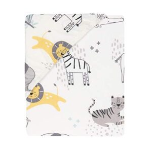 Lambs & Ivy Animal Jungle Soft 100% Cotton Jersey Baby Fitted Crib Sheet