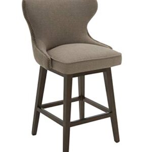 Amazon Brand – Stone & Beam Louise Memory Swivel Counter-Height Barstool, 38.2"H, Slate