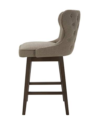 Amazon Brand – Stone & Beam Louise Memory Swivel Counter-Height Barstool, 38.2"H, Slate