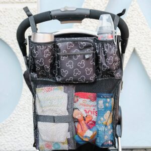 Disney Baby by J.L. Childress Cups 'N Cargo Universal Stroller Organizer & Accessory, Mickey Black